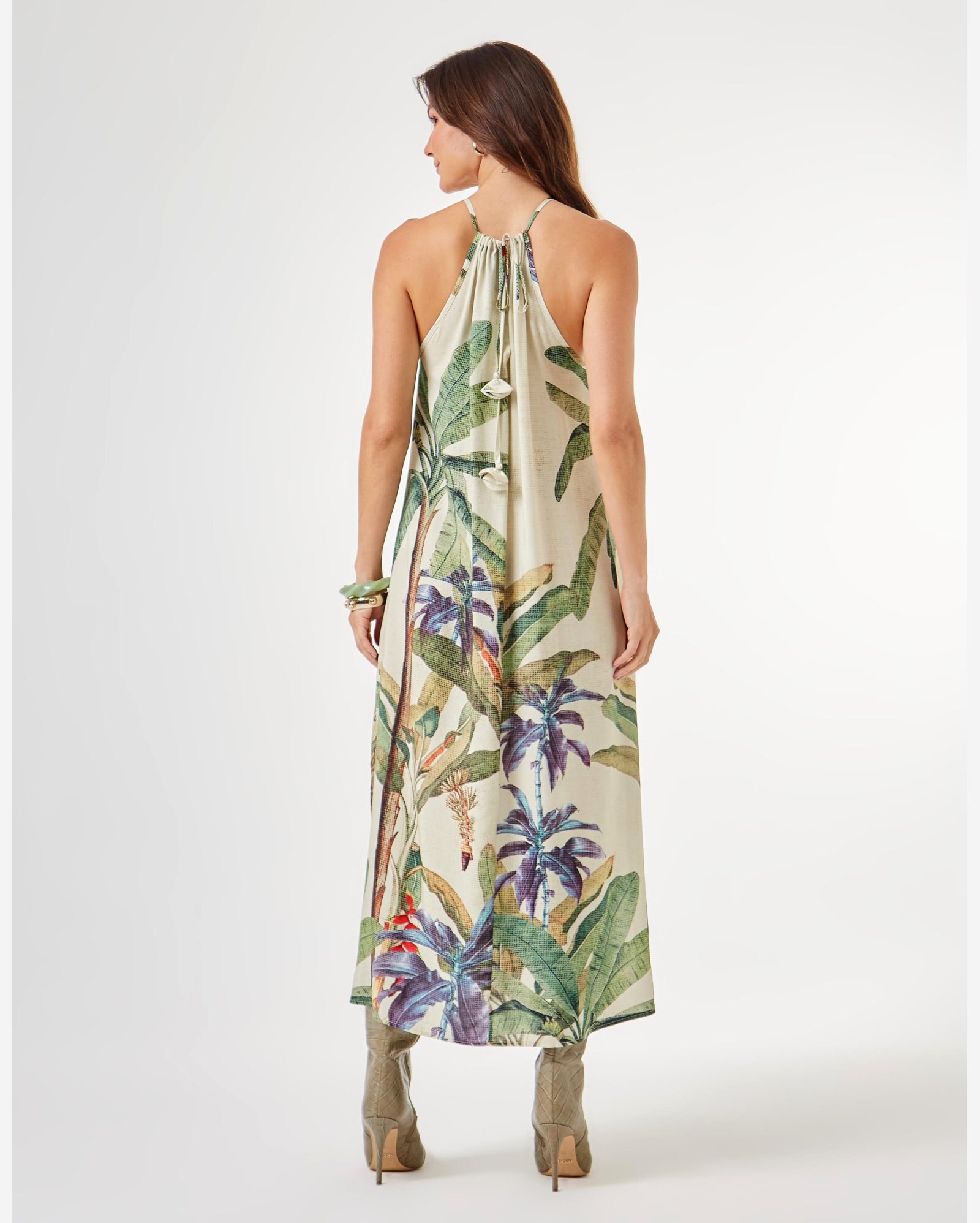 Riachuelo | Vestido Lore Midi Fendas Laterais - Areia