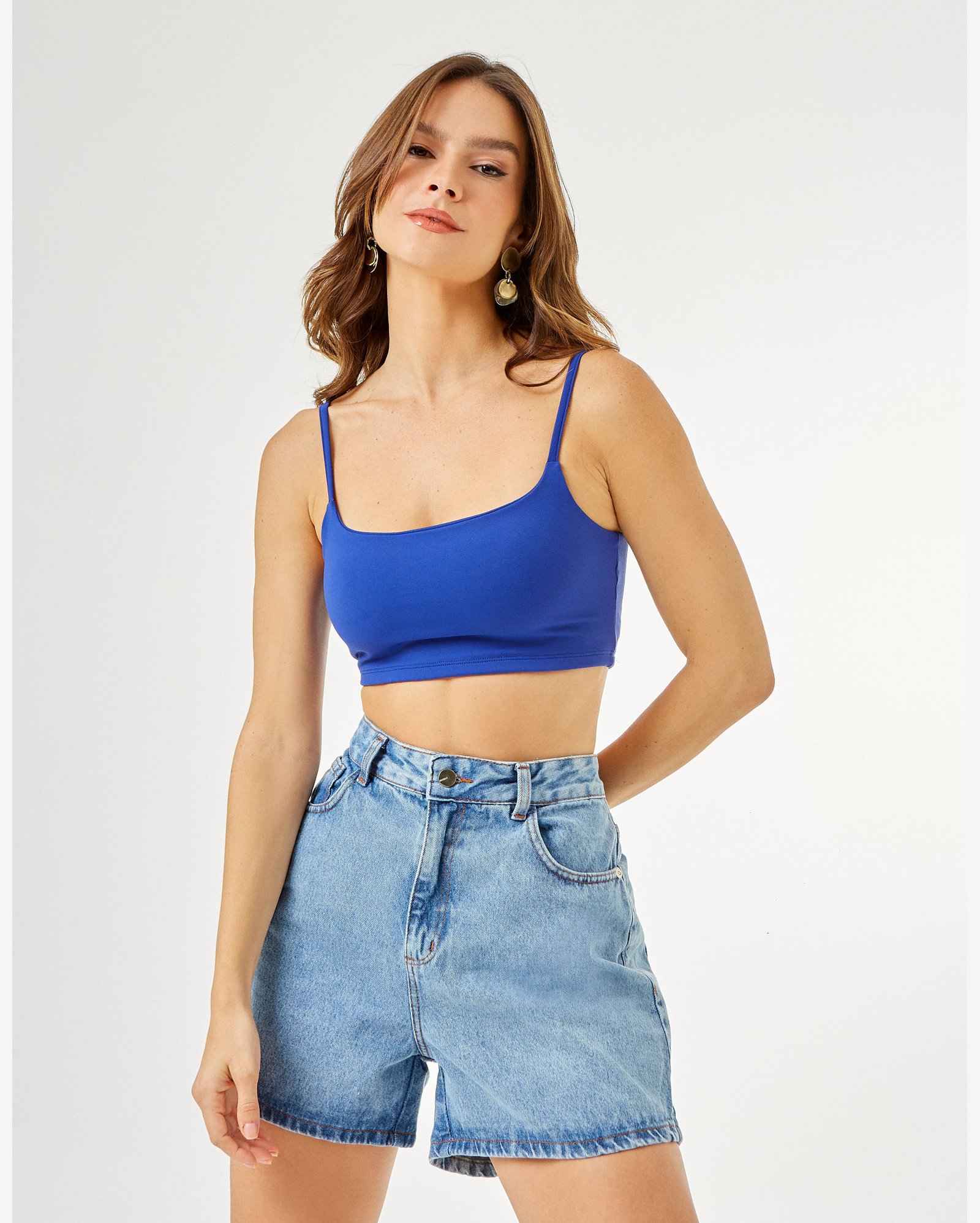 Riachuelo | Top Faixa Basic - Azul Royal