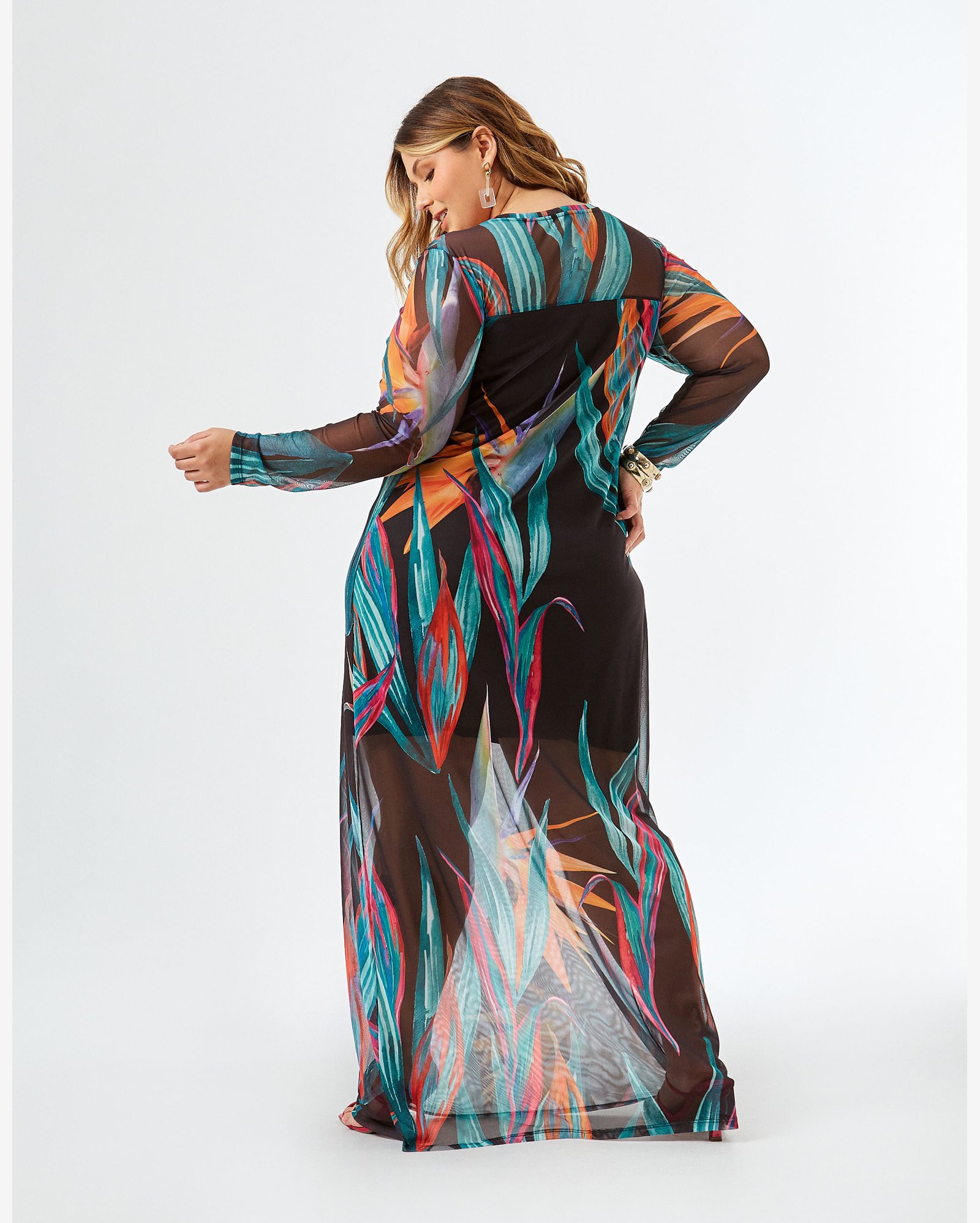 Riachuelo | Vestido Jess Maxi Longo - Azul