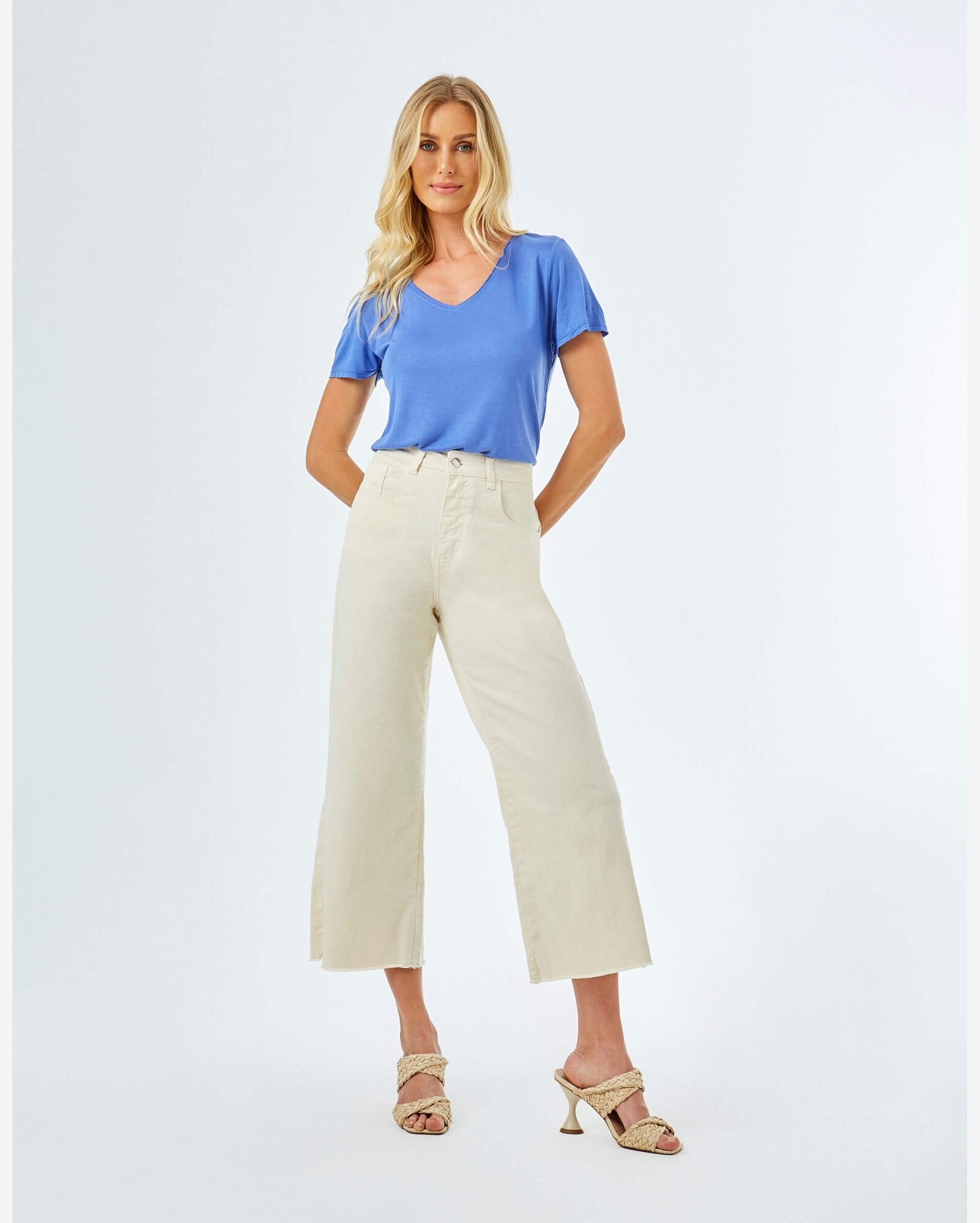 Riachuelo | Blusa Decote v Color - Blue Lilac